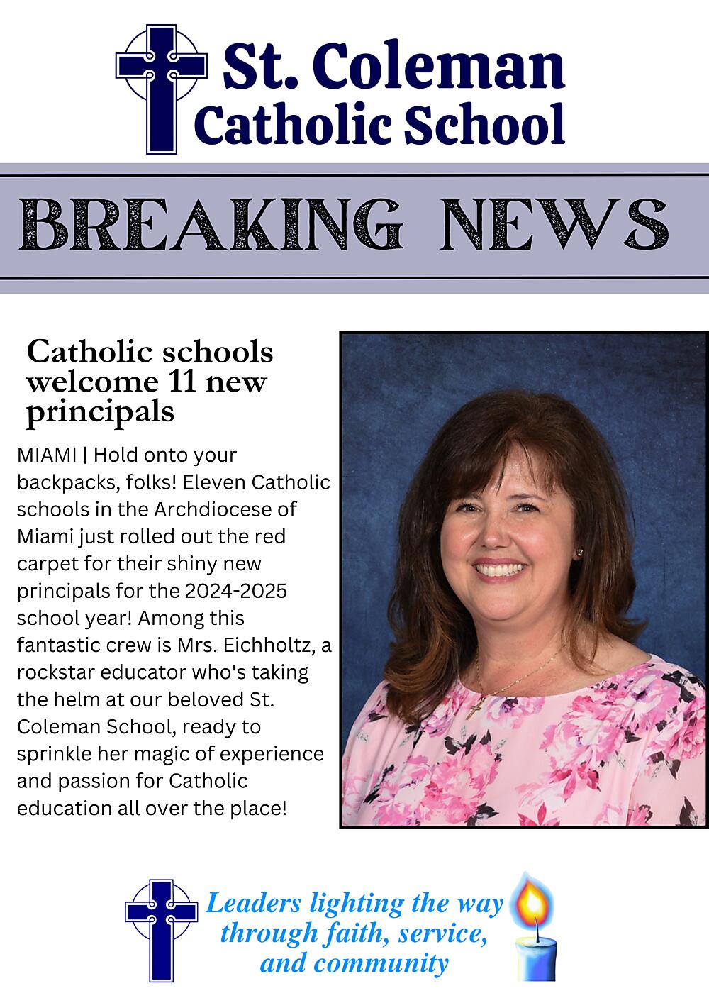 Catholic schools welcome 11 new principals! | St. Coleman Catholic School