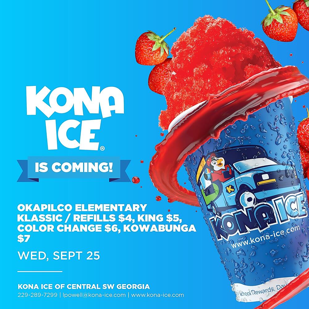 Kona Ice is Coming! | Okapilco Elementary School