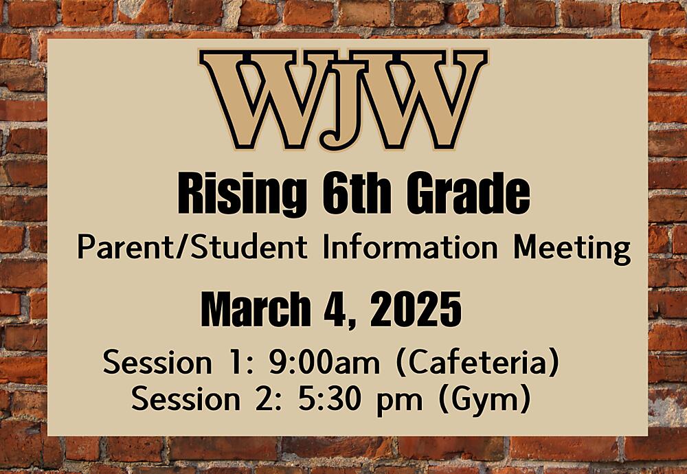 Rising 6th Grade Parent Meeting | Williams Middle School
