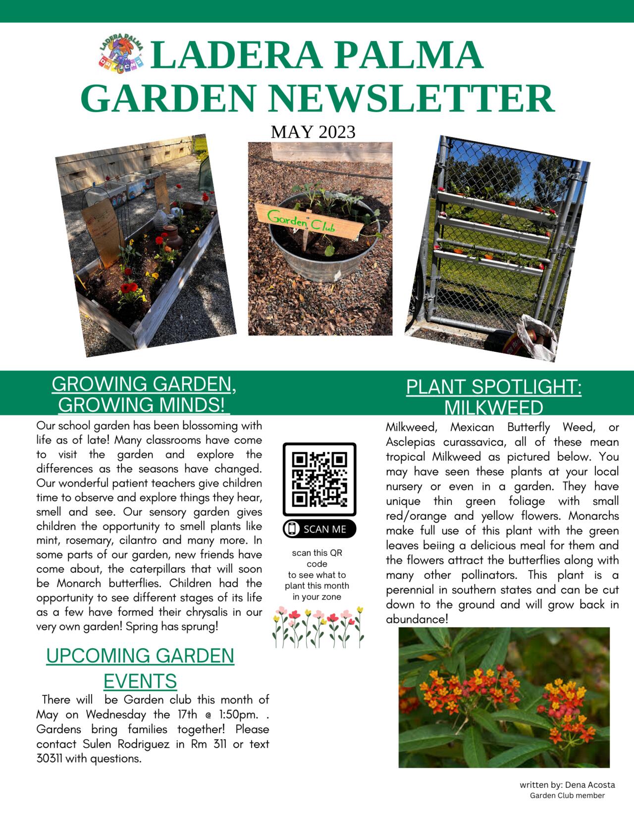 Garden Club Newsletter | Ladera Palma Elementary