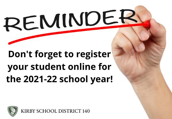Online Registration Reminder | District