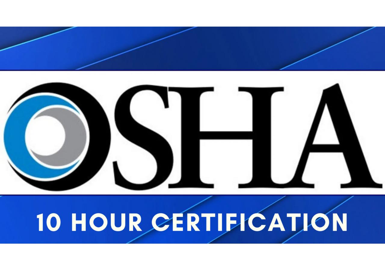 OSHA 10 Online Training Program Nunez Community College