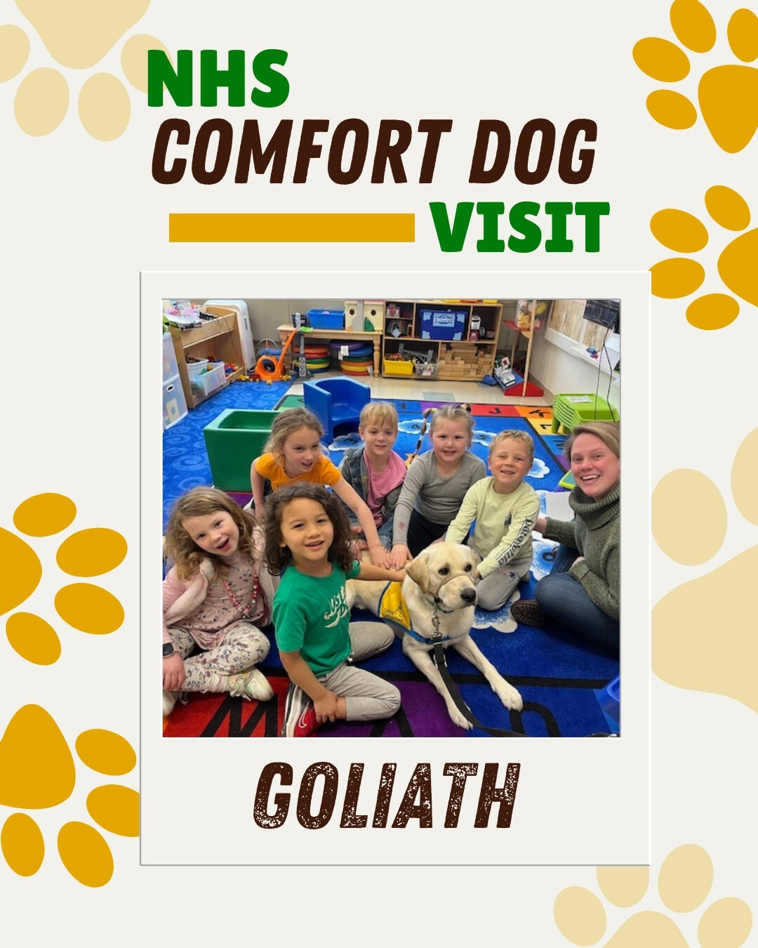 NHS Comfort Dog Visit | North Hampton School