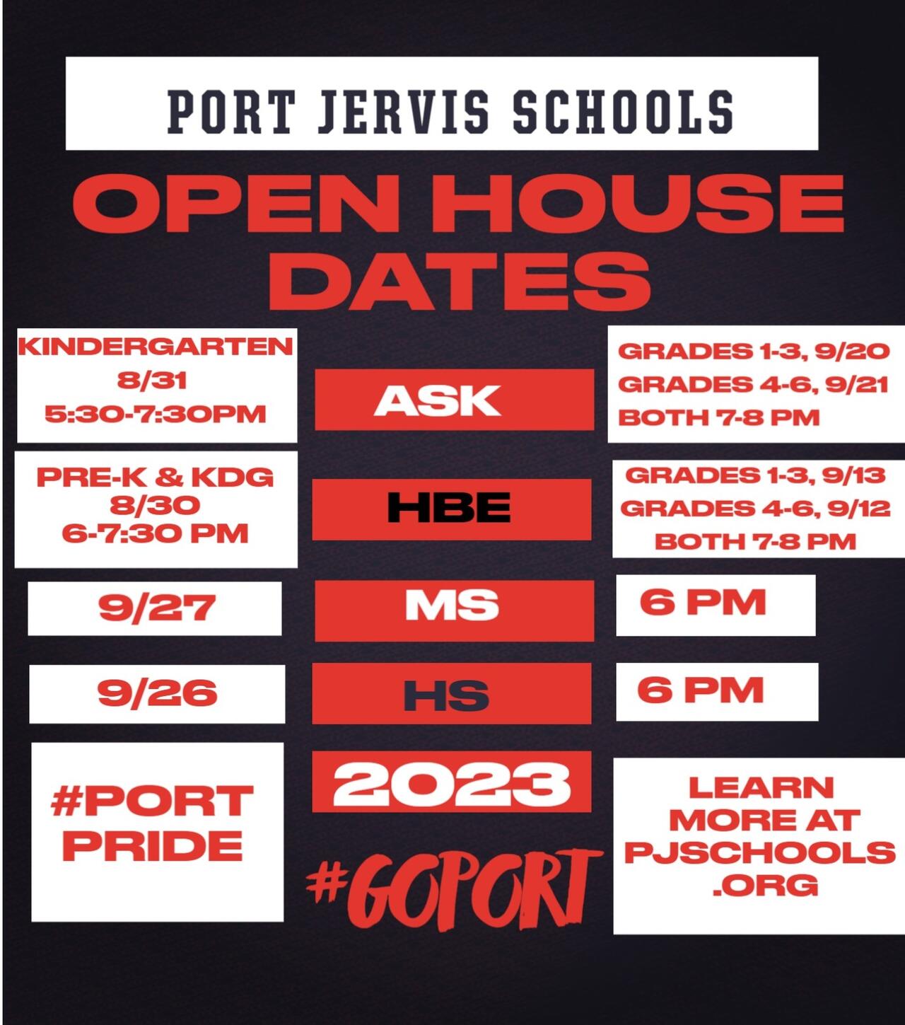 Open House Dates | District