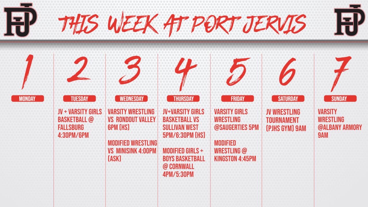 Weekly Sports Schedule: January 1 - January 7 | Athletics