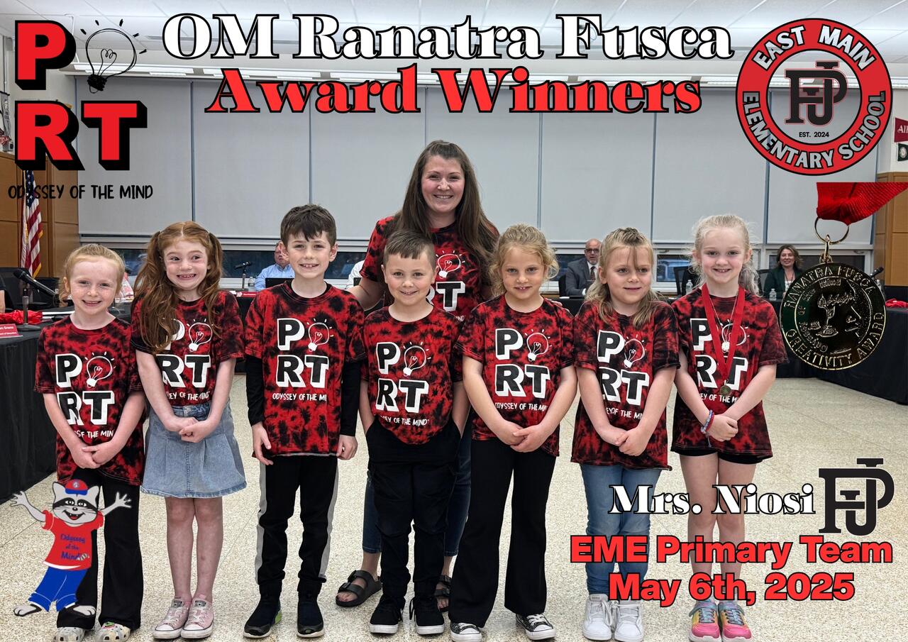 EME: OM Ranatra Fusca Award Winners | East Main Elementary School