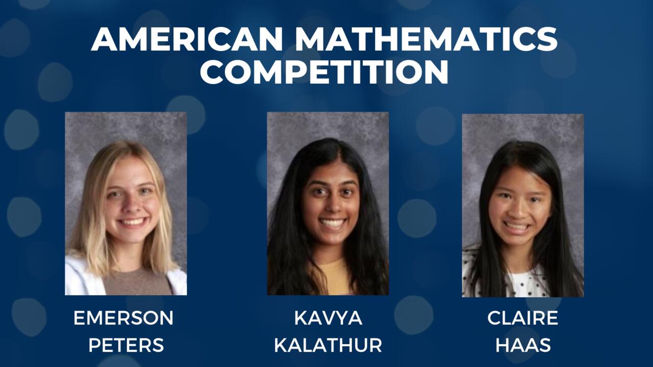 PV Students Honored in Math Competition | High School
