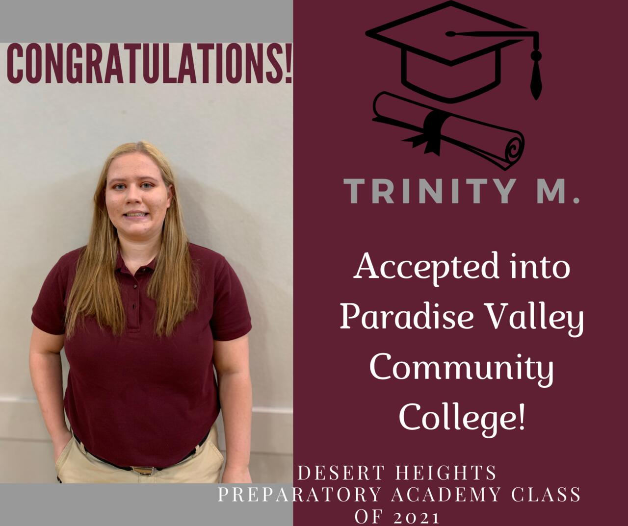 Congratulations Trinity! | Desert Heights Charter Schools