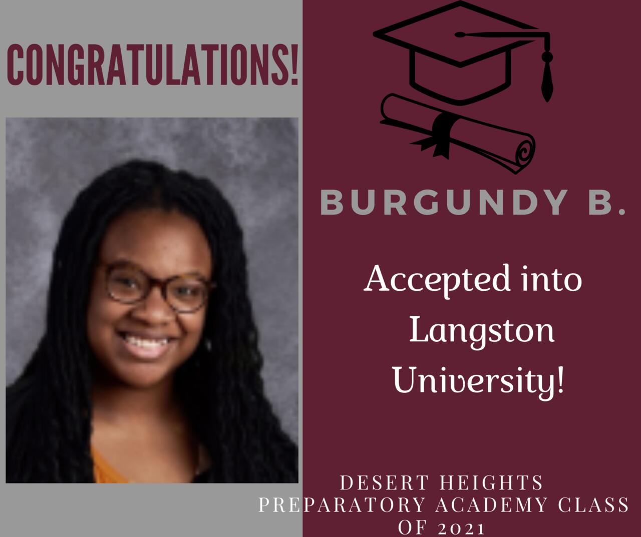Congratulations Burgundy! | Desert Heights Charter Schools