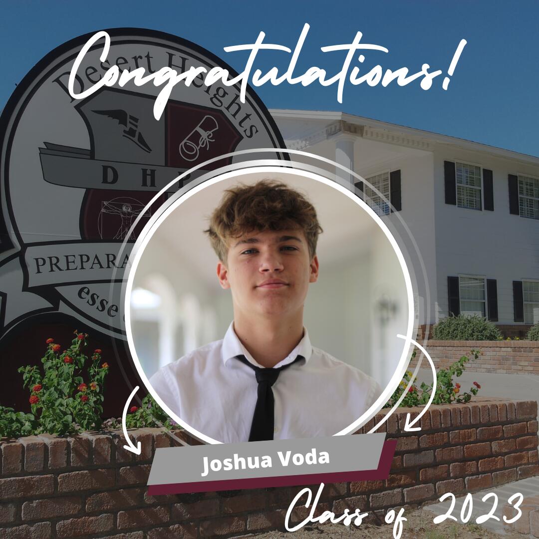 Congratulations Josh! | Desert Heights Charter Schools
