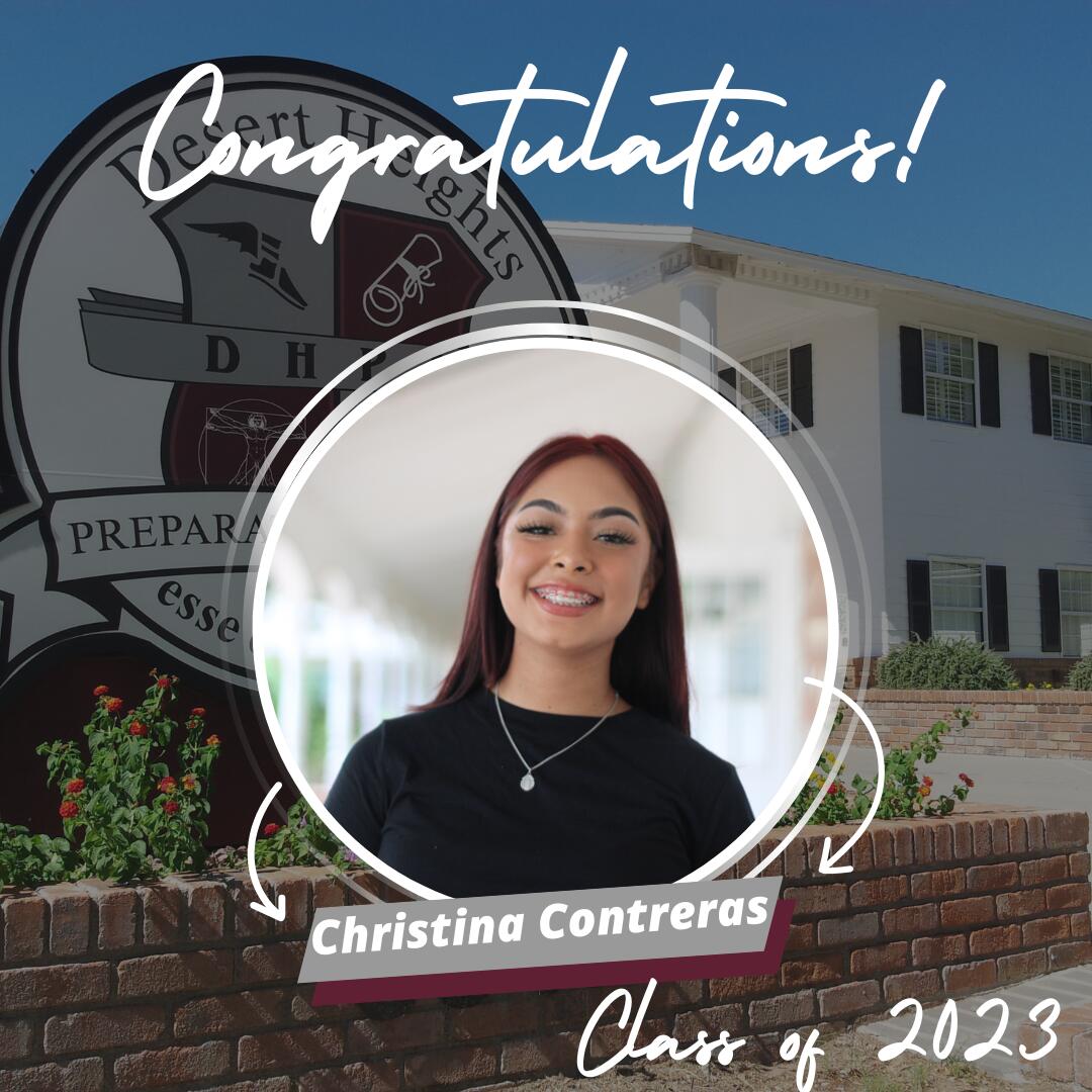 Congratulations Christina! | Desert Heights Charter Schools