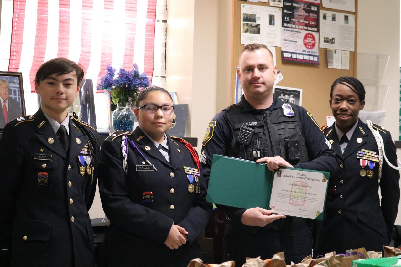 JROTC visits ROTC | Albany High School