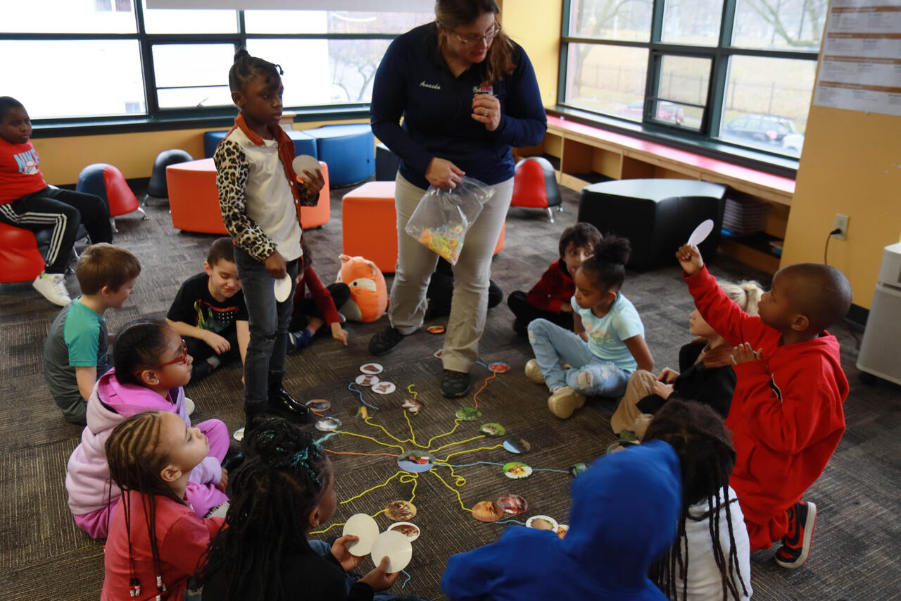First-graders create farm 'web' | Roots Academy at West Hill