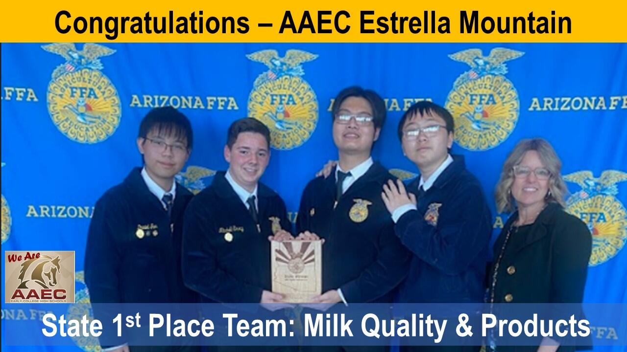 AAEC Estrella Mountain State Winning Team | AAEC
