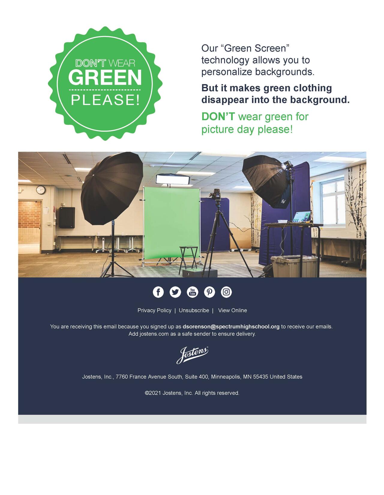 Picture Day NOTICE: Apparel Considerations | Spectrum High School