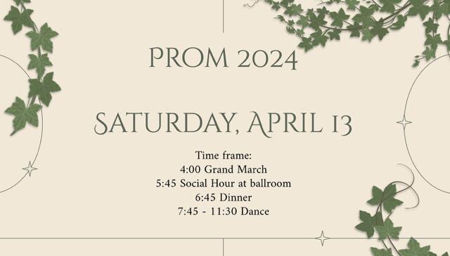 Save the date: 2024 Prom - April 13th! | Spectrum High School