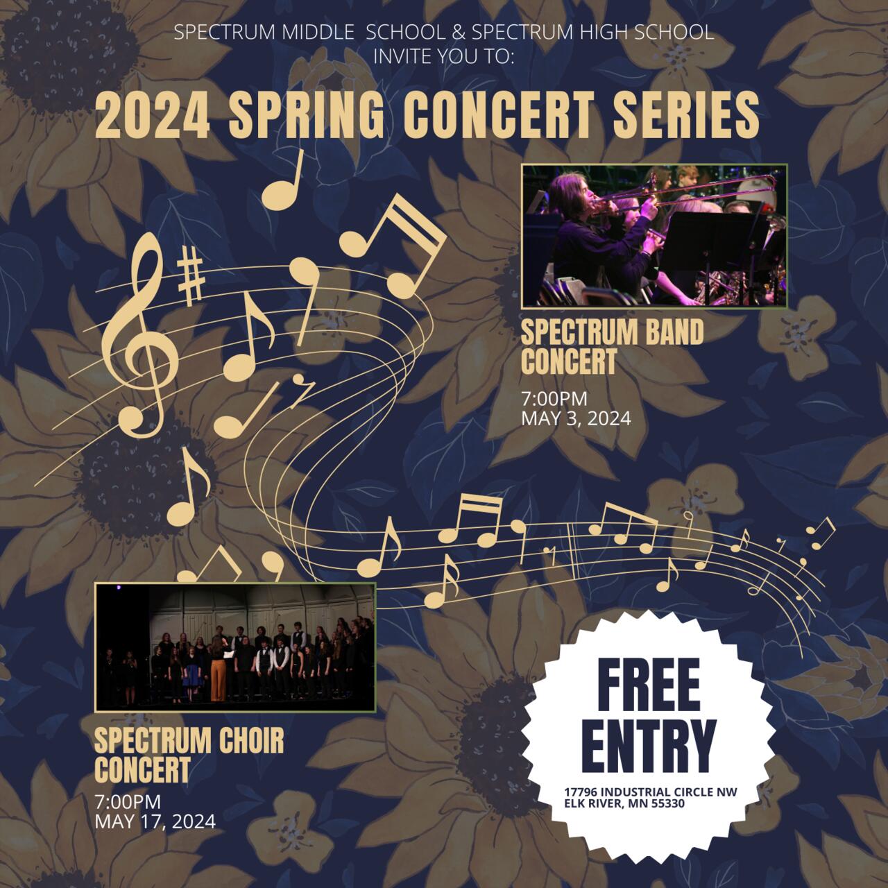 2024 Spring Concerts & Livestreaming | Spectrum High School