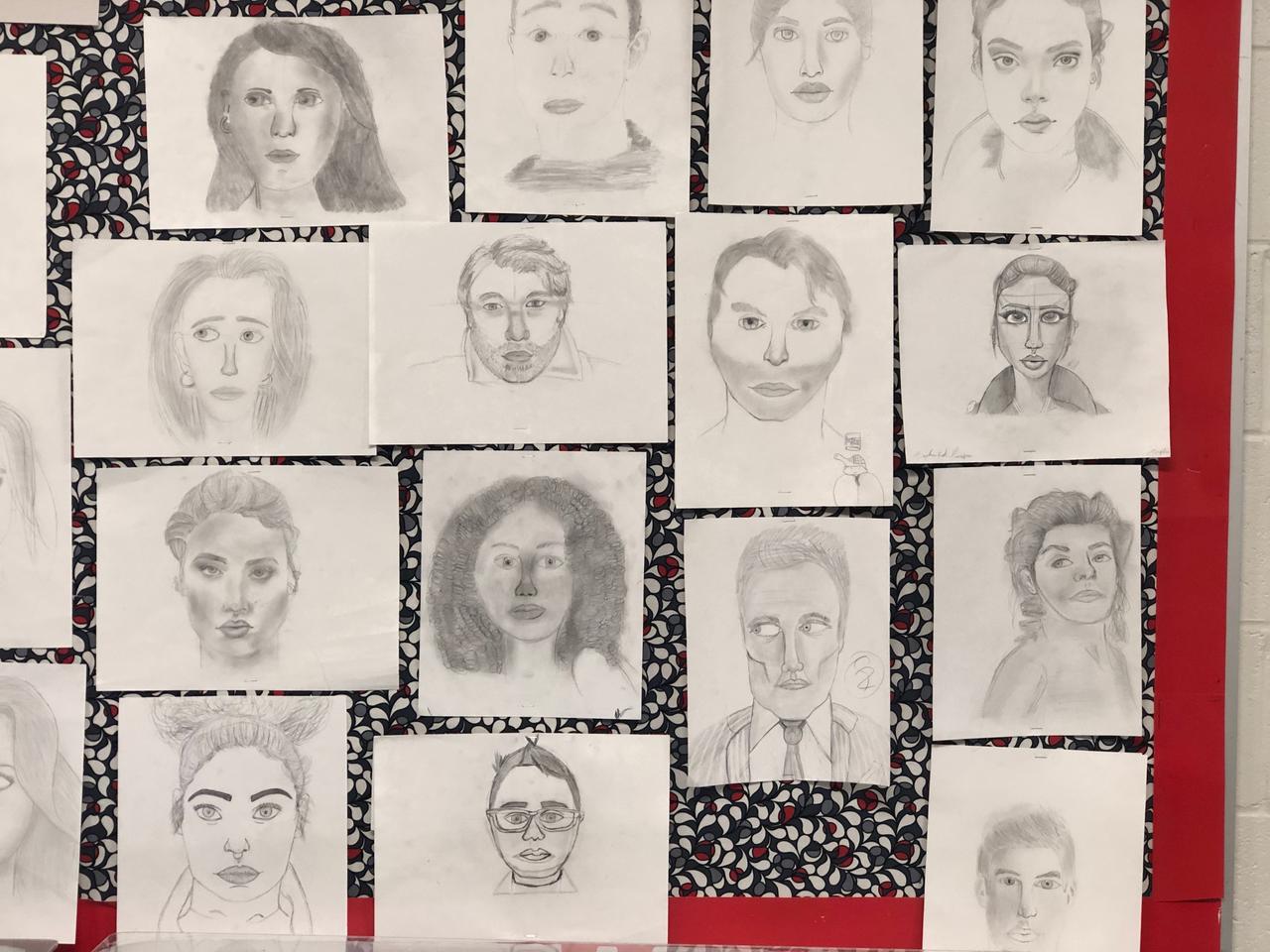 RMS Students Draw Proportionate Facial Features in Art Class | Russell ...