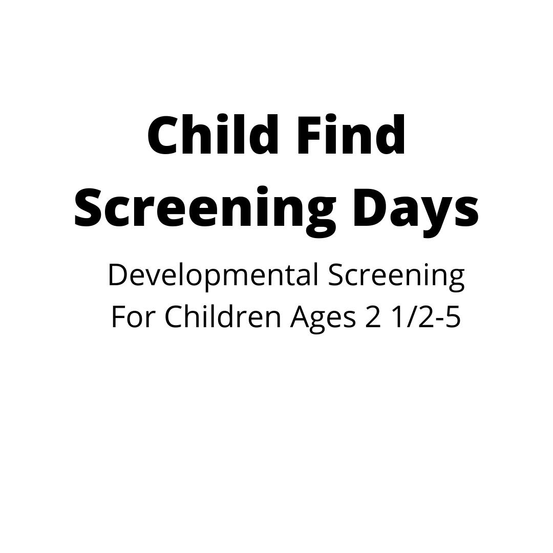 Child Find Screening Days | Kennedy Elementary School