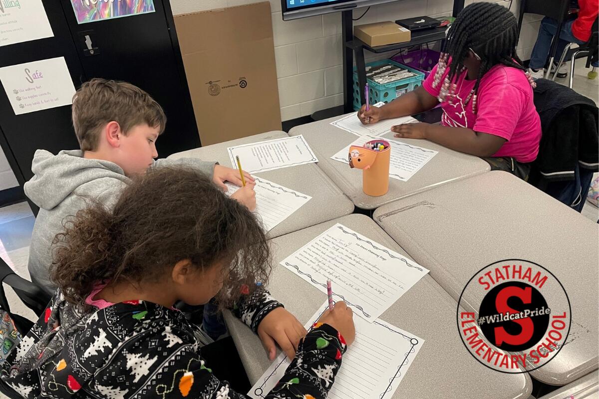 4th Graders Write Poetry | Statham Elementary School