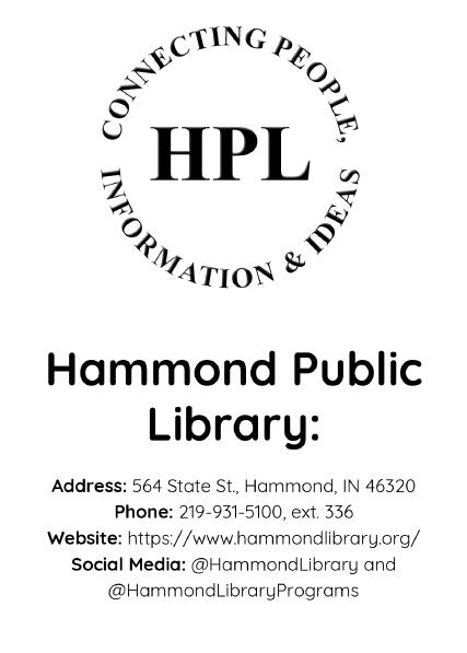 Hammond Public Library – April 2025 Youth Events | School City of Hammond