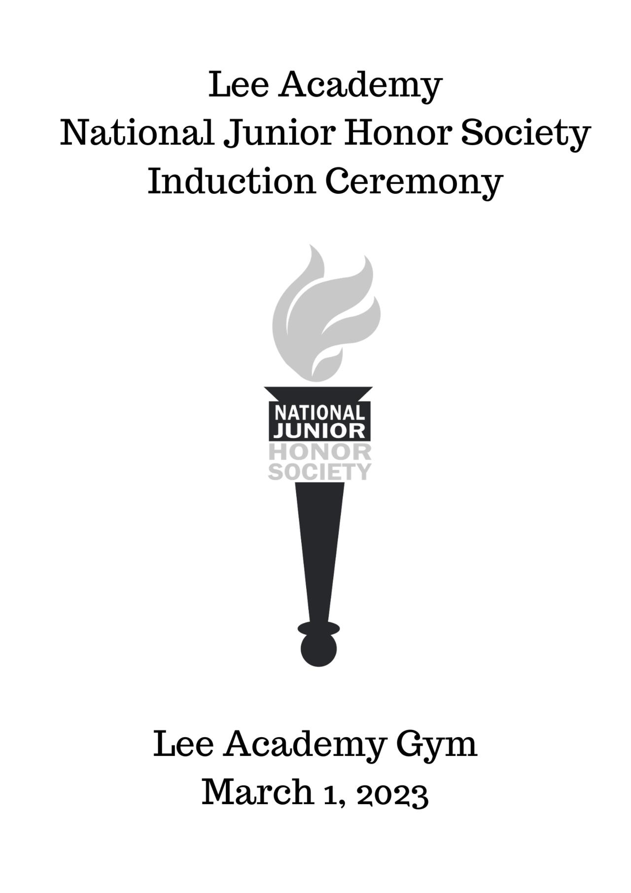 National Junior Honor Society Induction Ceremony | Lee Academy