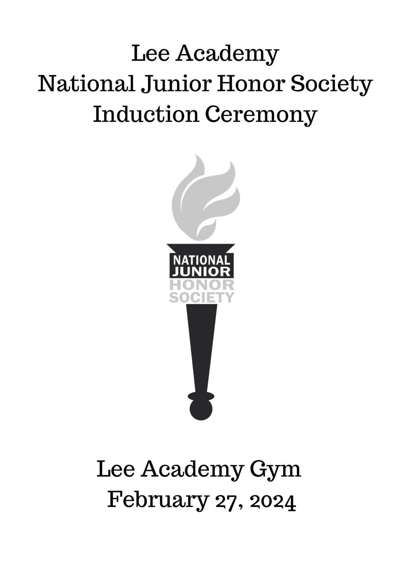 National Junior Honor Society Induction Ceremony 2024 | Lee Academy
