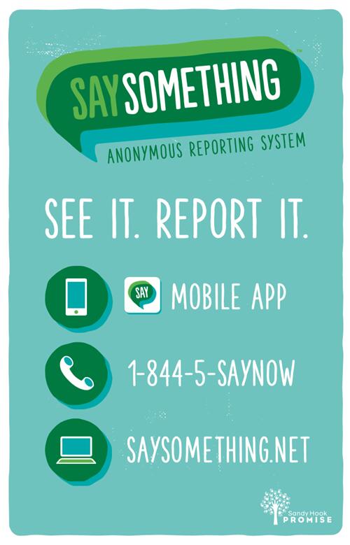 Say Something Anonymous System | Elizabeth Ustach Middle School