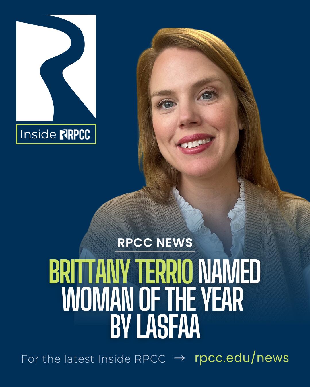 RPCC Financial Aid Director Brittany Terrio Named 2025 Woman of the Year by LASFAA | River ...
