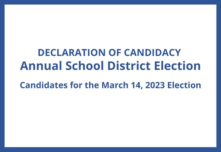 Declaration of Candidacy Annual School District Election | Hudson ...