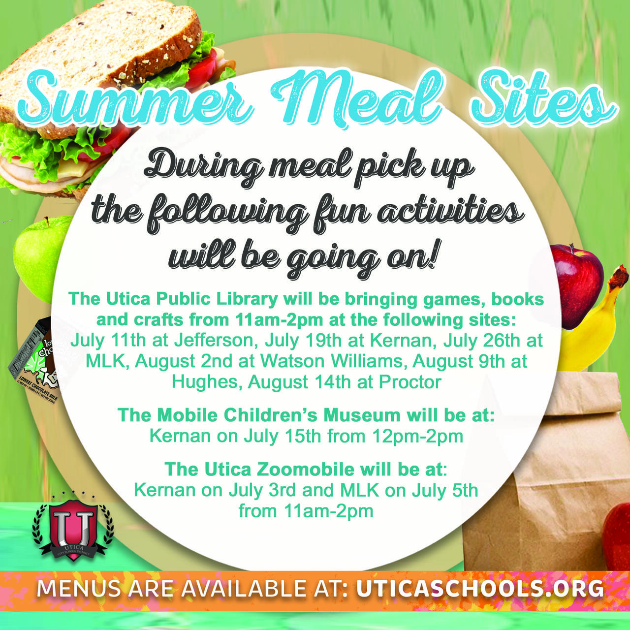District News: FREE Summer Meals Program | Utica City School District