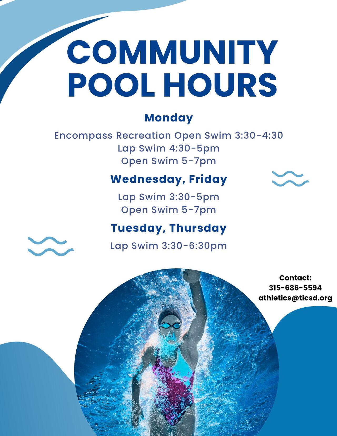 Community Pool Hours | Thousand Islands CSD