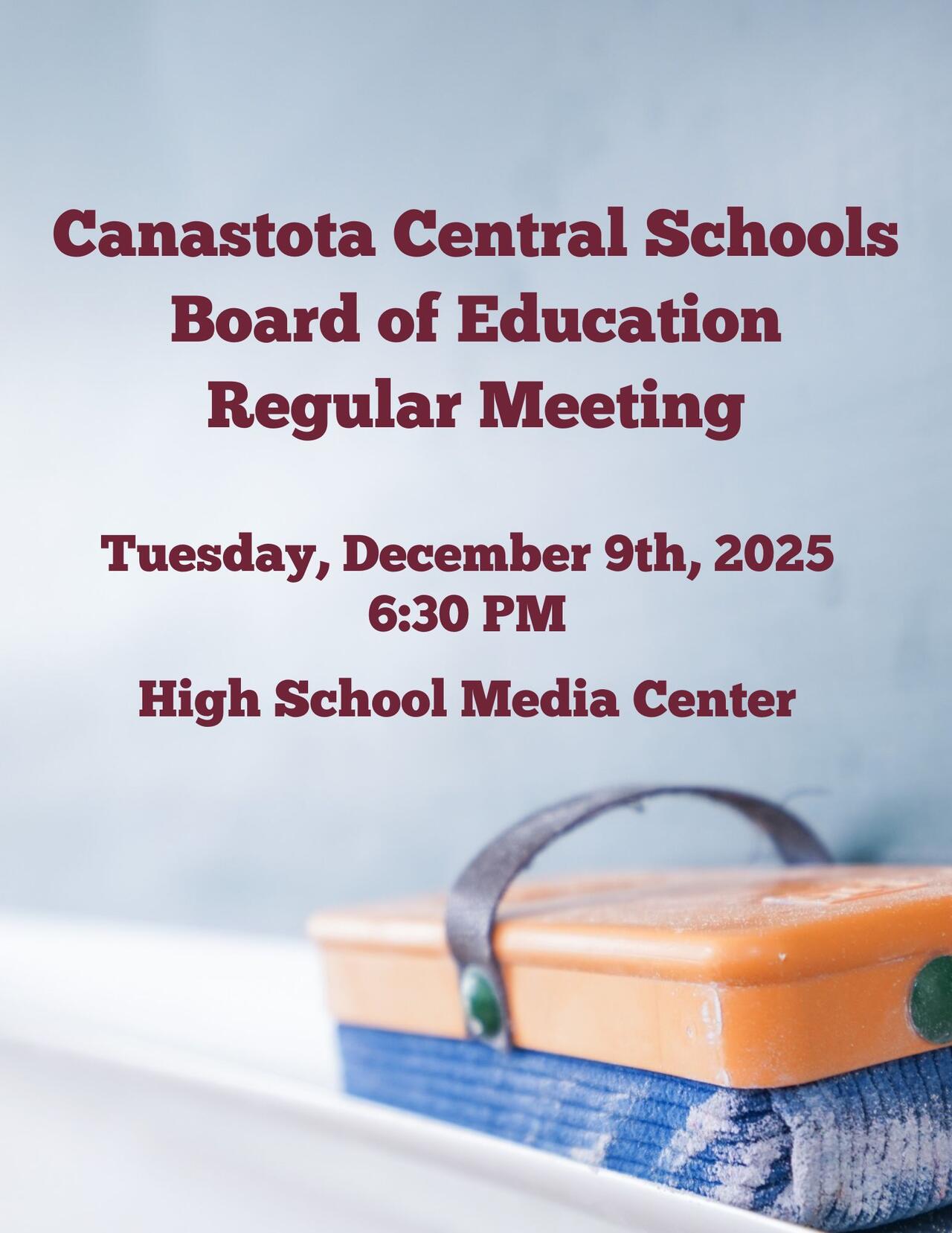 BOE Regular Meeting | Canastota CSD