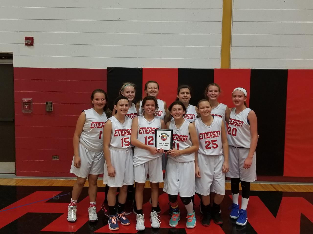 Seventh Grade Girls Basketball Team | Emerson Middle School