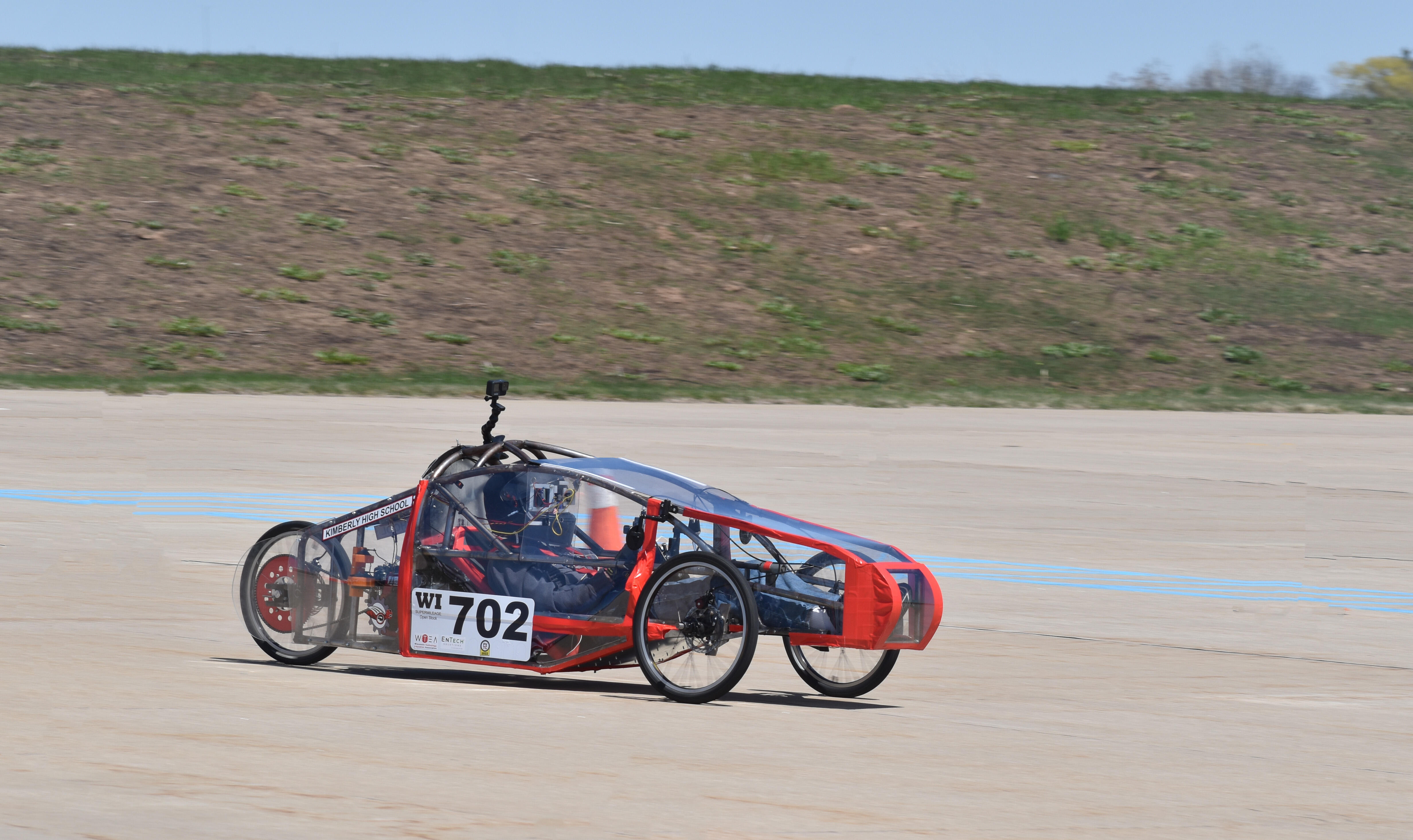 Supermileage Vehicle (SMV) team at Kimberly High School hits the track ...
