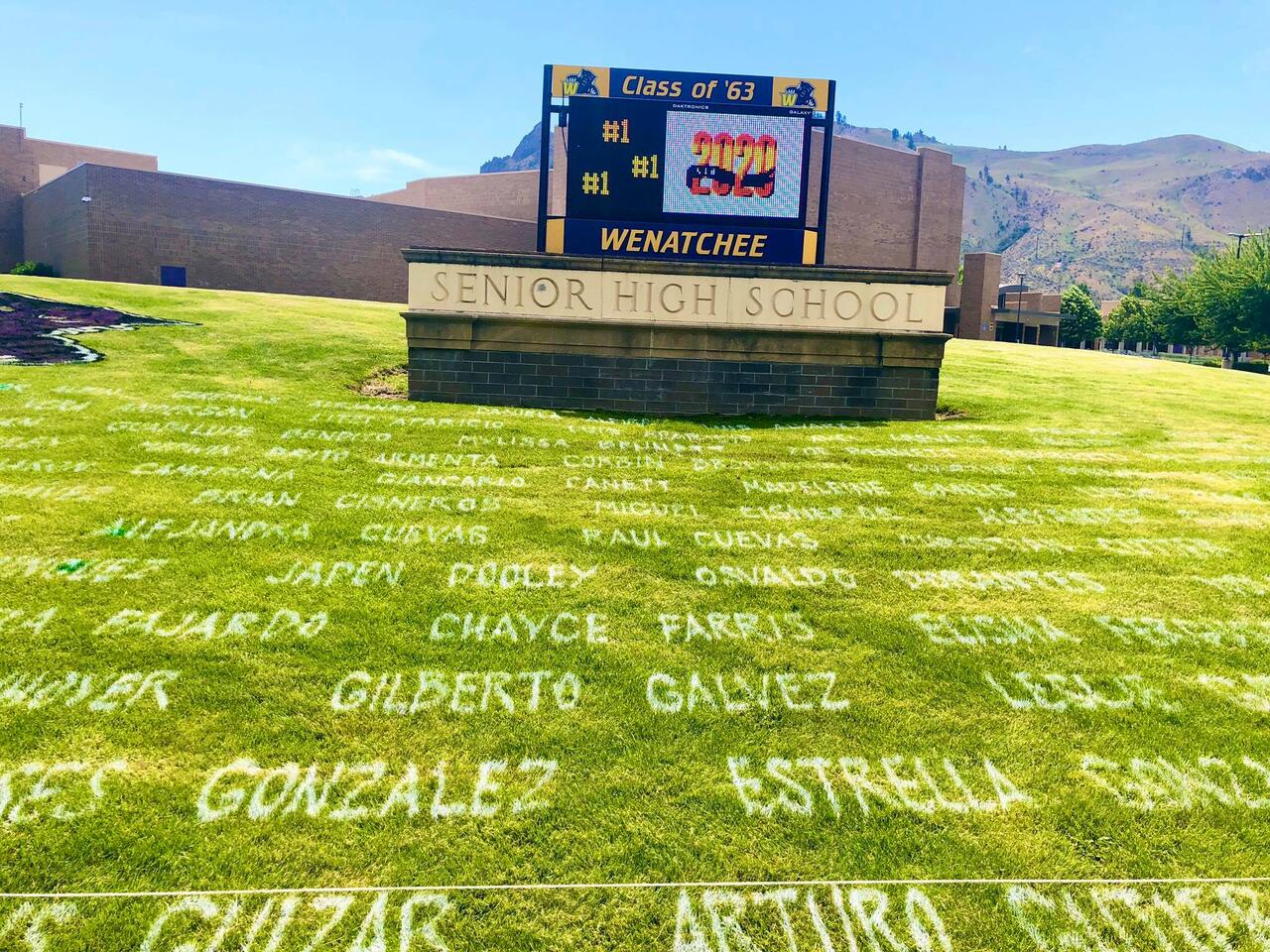 Making a Mark: WHS Class of 2020 Commemorated Through Field Art | Wenatchee