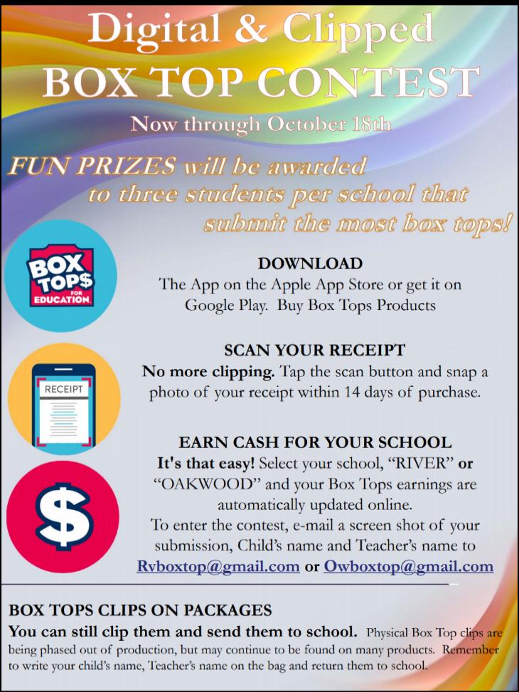 Box Top Contest Ends October 18th | Oakwood School