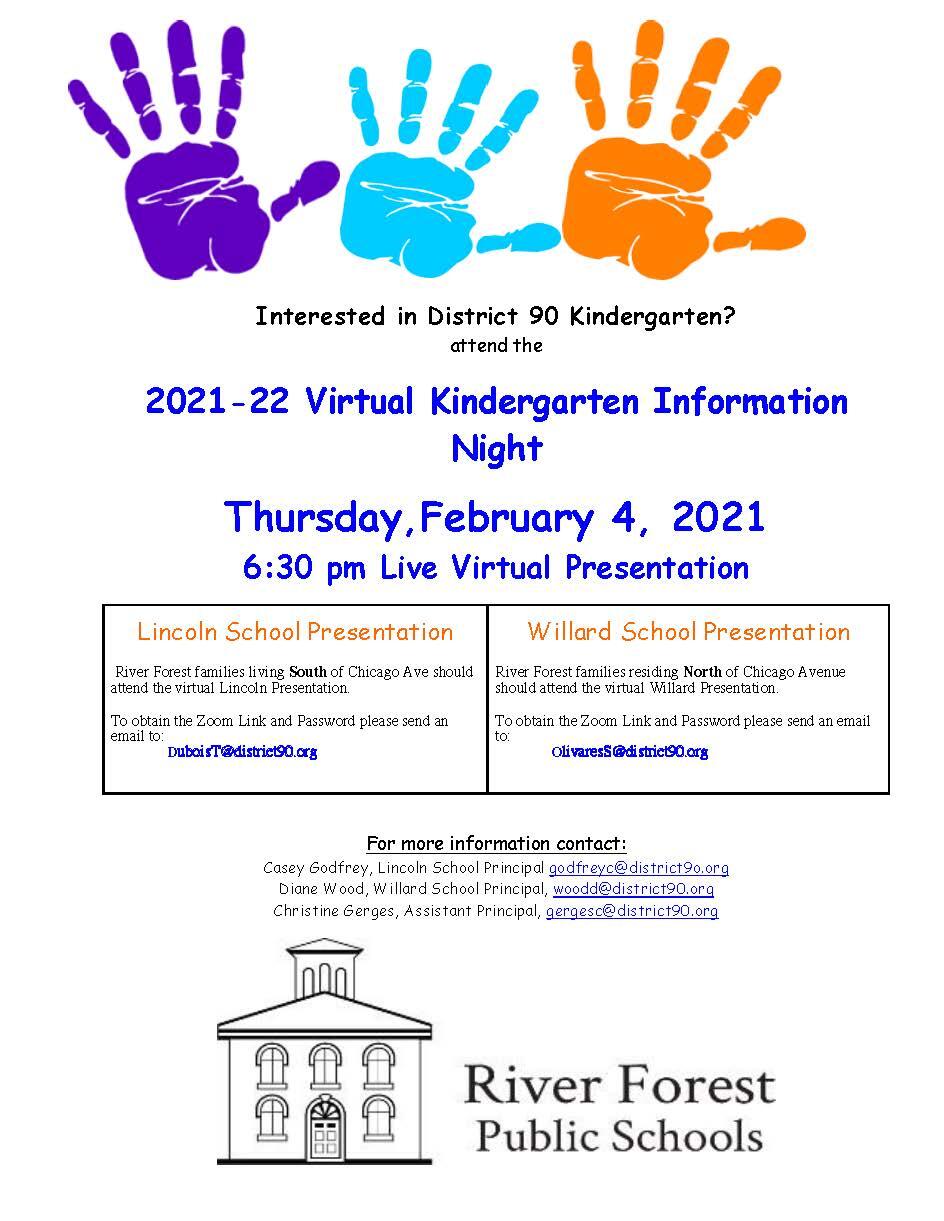 2021-22 Kindergarten Information Night | About D90